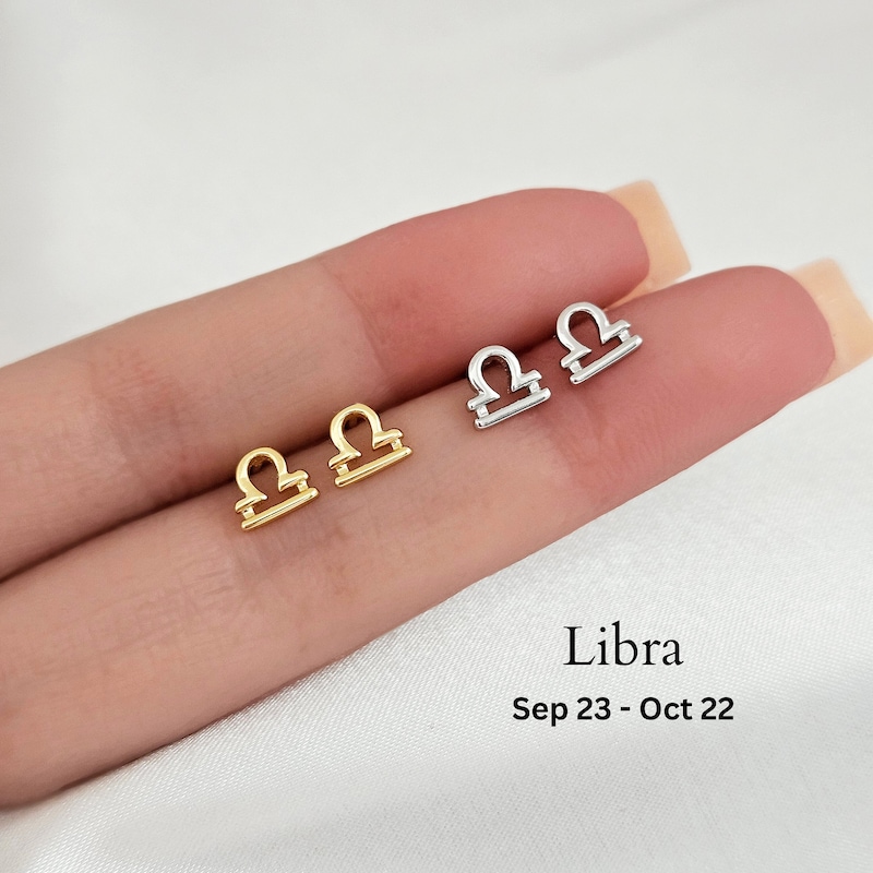 Libra Earrings - Etsy