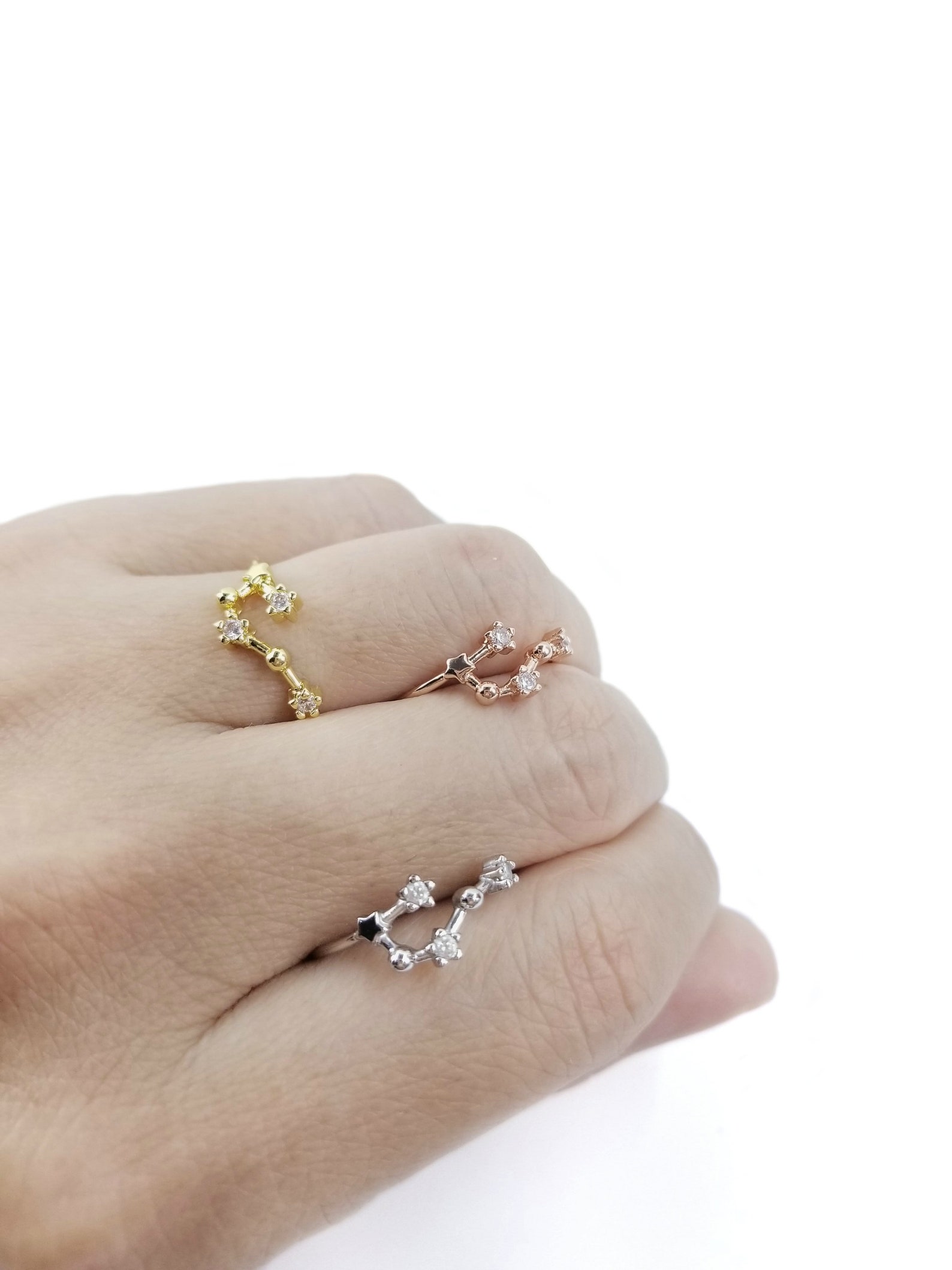 Zodiac Ring Cancer Gift for Her Crystal Ring Zodiac Sign - Etsy