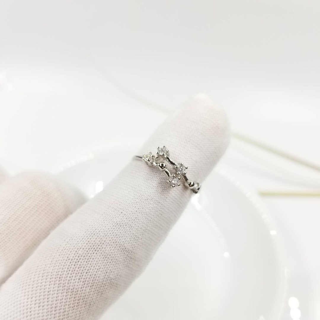 Gemini Ring Sterling Silver Zodiac Ring Celestial Horoscope ...