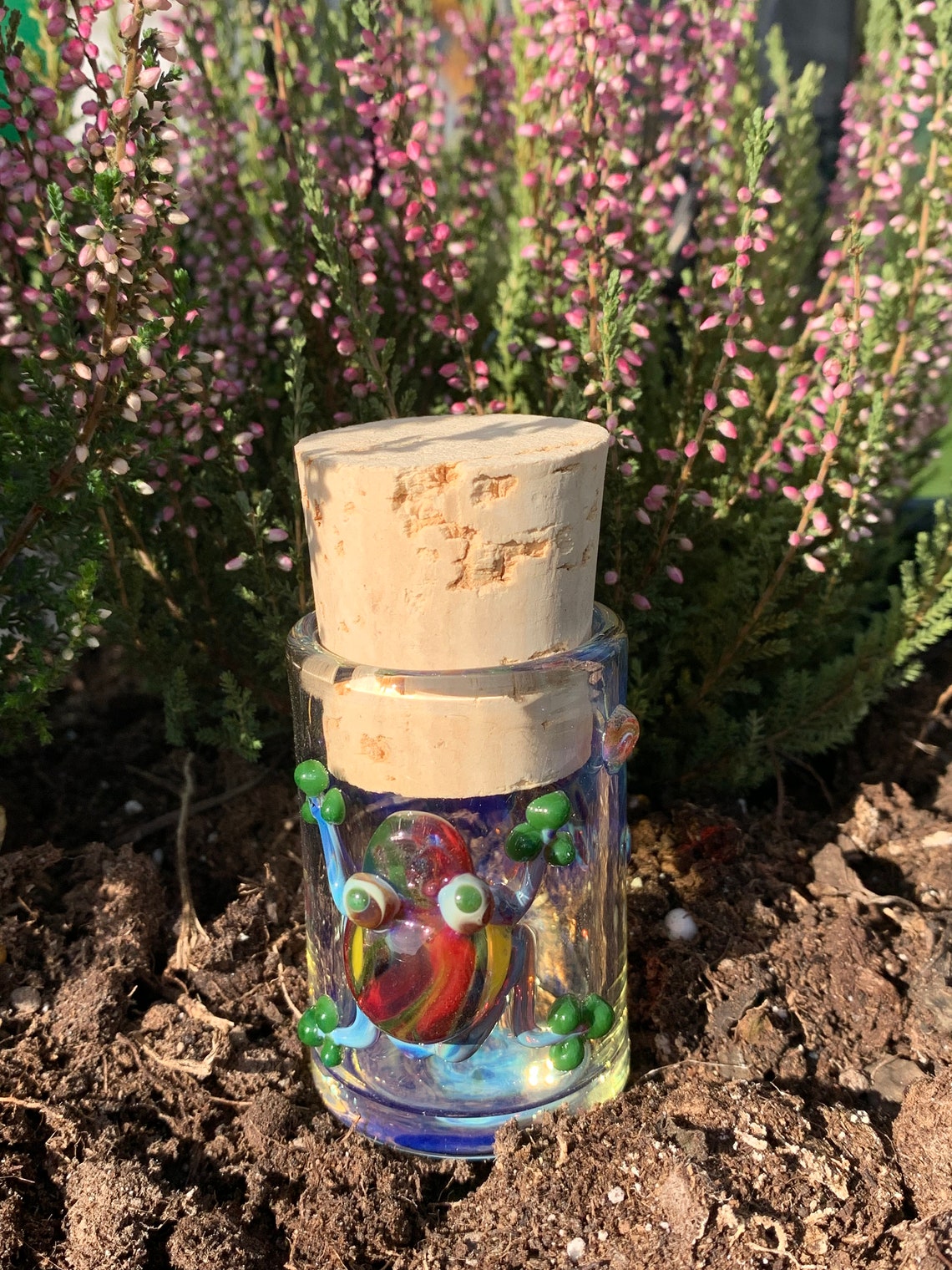 Hand Blown Glass Jar Frog With Cork - Etsy