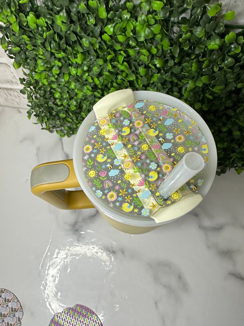 Spring Chick and Flowers H2.0 40oz Lid Topper, Stanley, Trendy Tik Tok ...