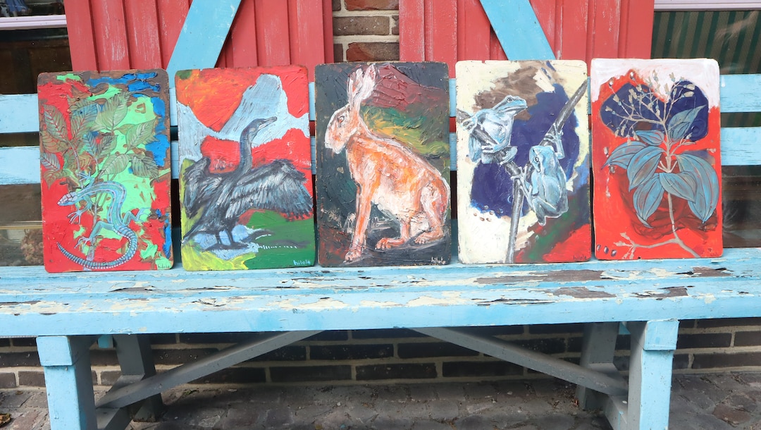 Set of 5 Reversible Paintings | Double-sided Art | Versatile Home Decor ...