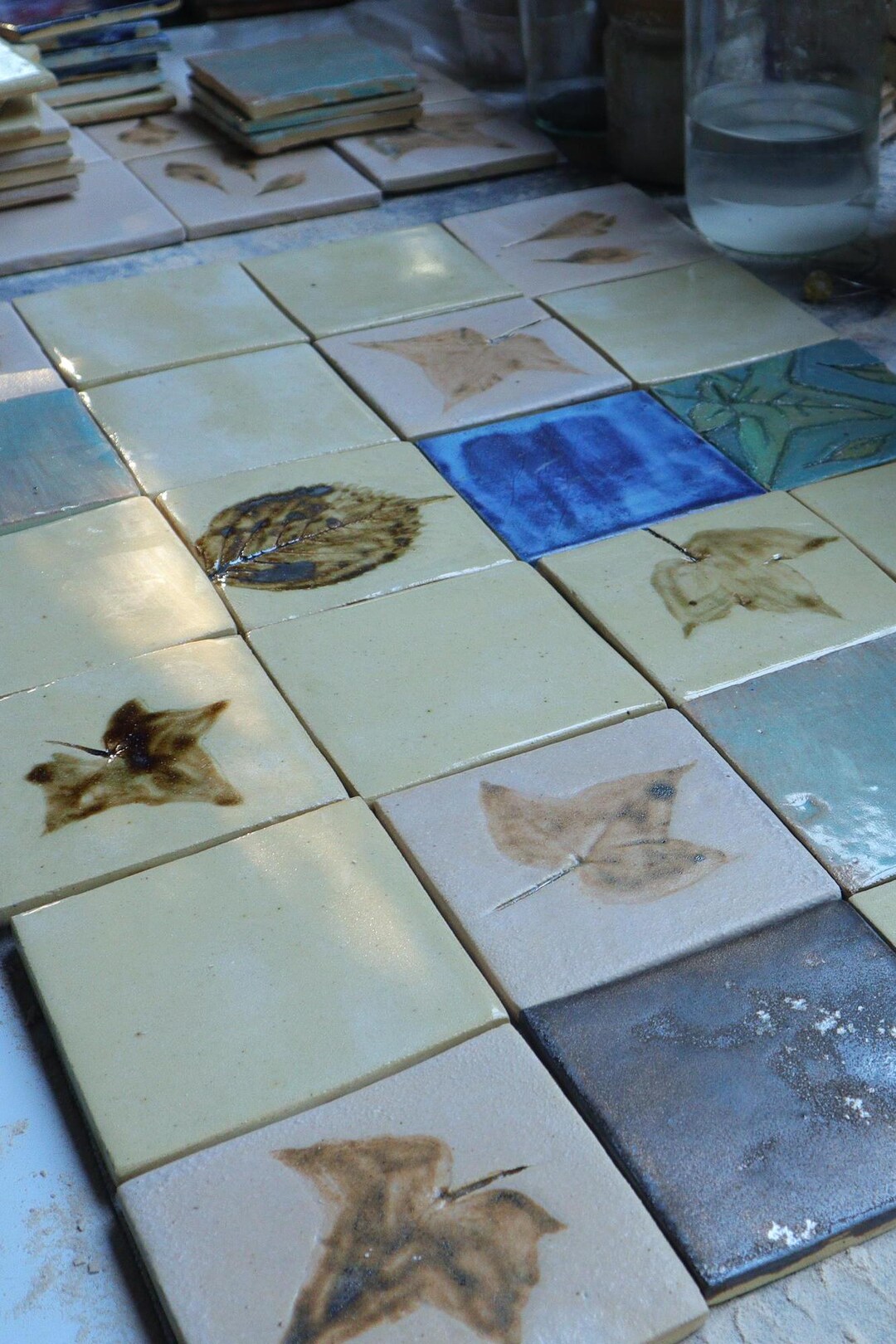 Mixed Handmade Tiles for the Kitchen Set Consisting of 25 Tiles for ...