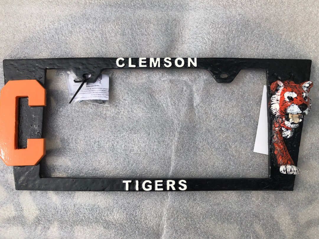 3D Clemson License Plate Frame - Etsy