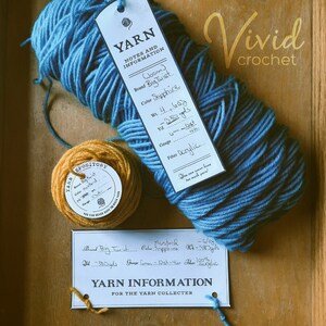 PRINTABLE Vintage Style Yarn Information Cards & Labels Bundle, Print ...