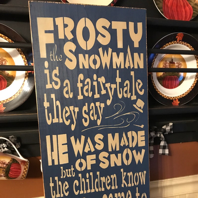 Snowman Song Sign - Etsy