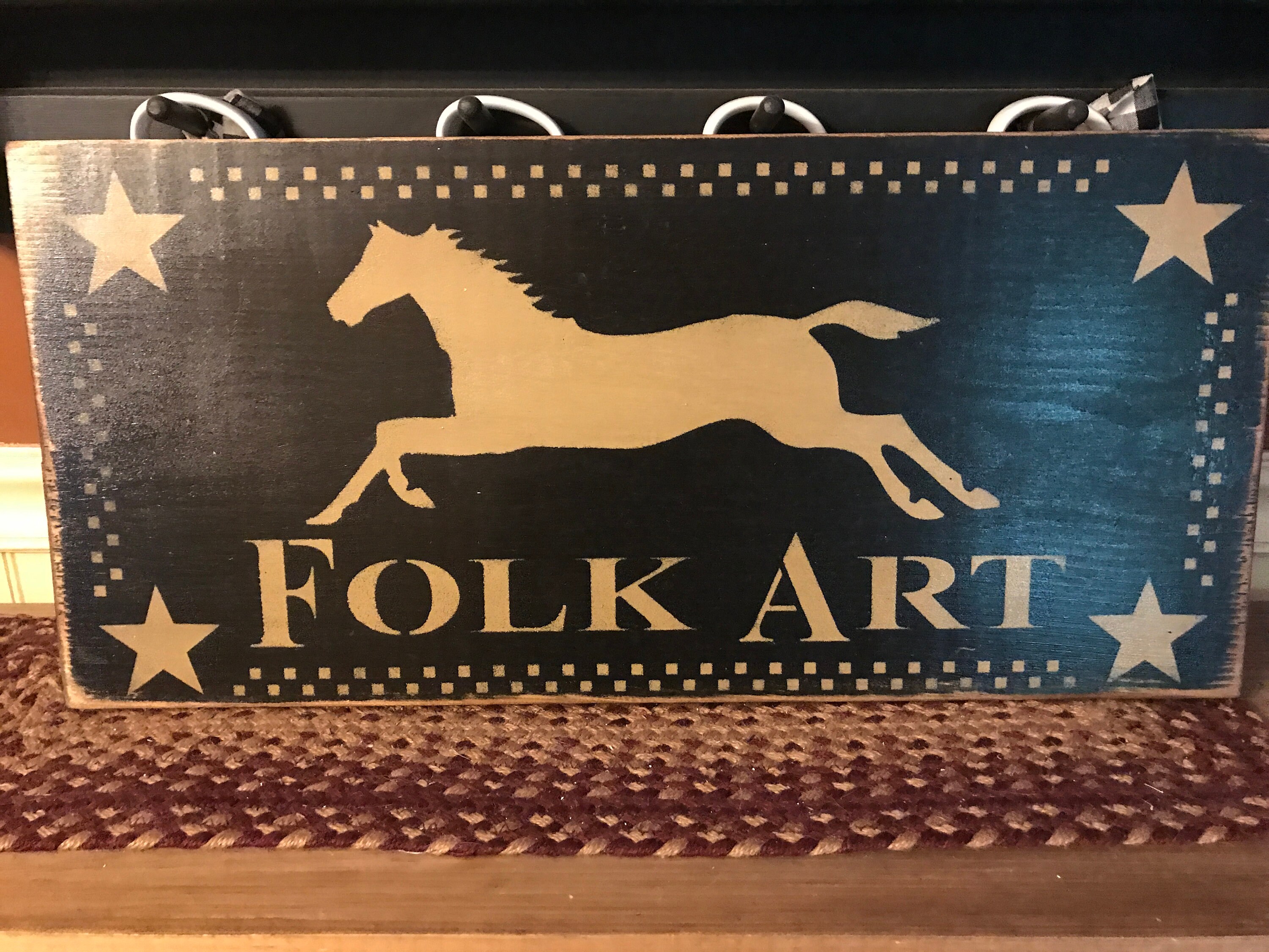 Folk Art Primitive Wood Sign 12 X 24 - Etsy