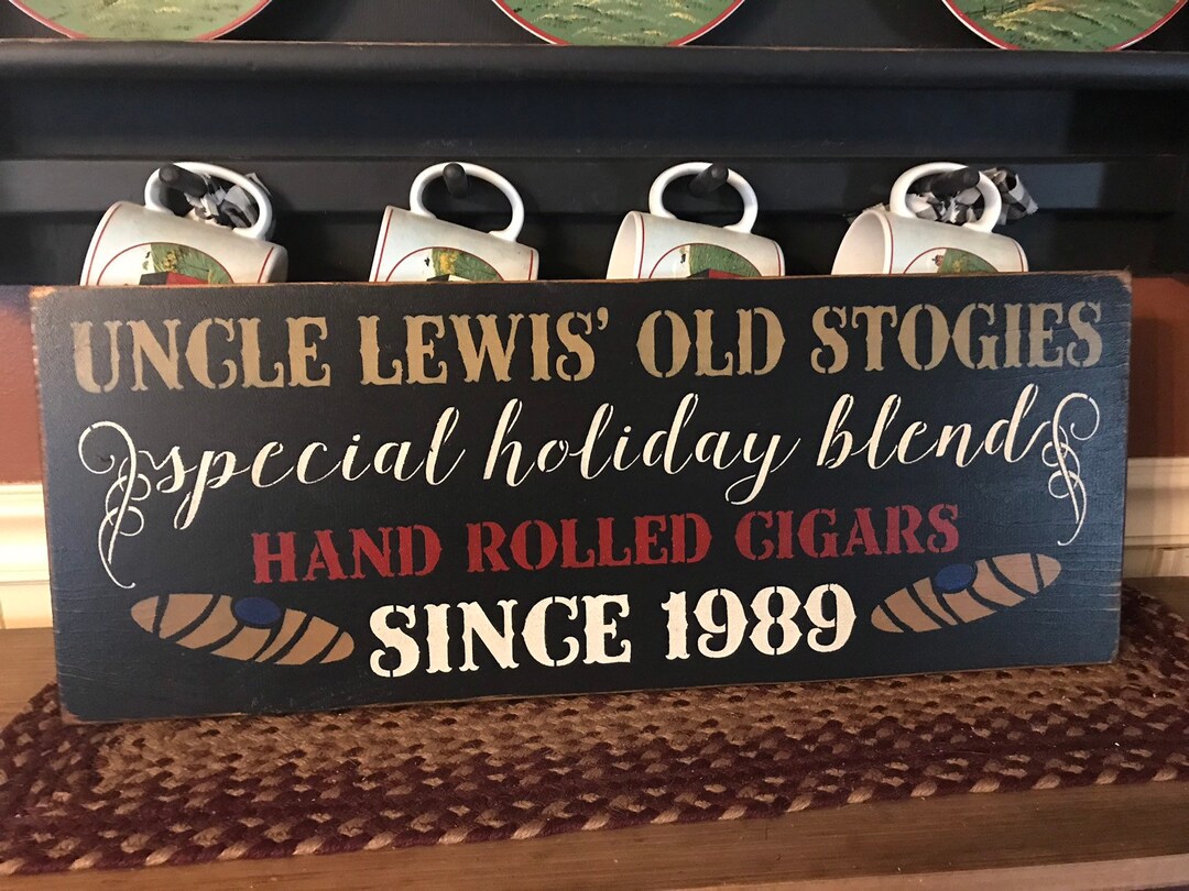 Uncle Lewis’ Christmas Stogie Wood Sign 10 X 24 - Etsy