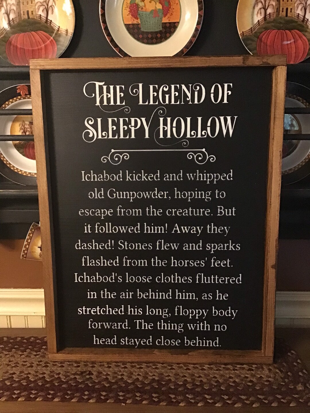 The Legend of Sleepy Hollow Halloween Wood Sign 18 X 26 - Etsy