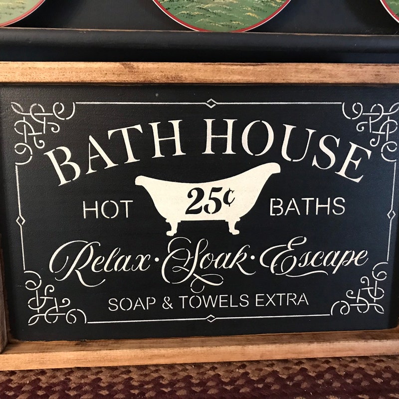 Bath House Sign - Etsy