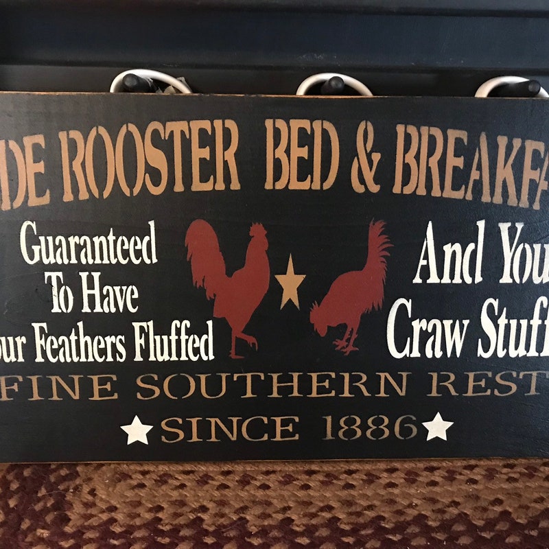 Rooster Bed and Breakfast Sign - Etsy