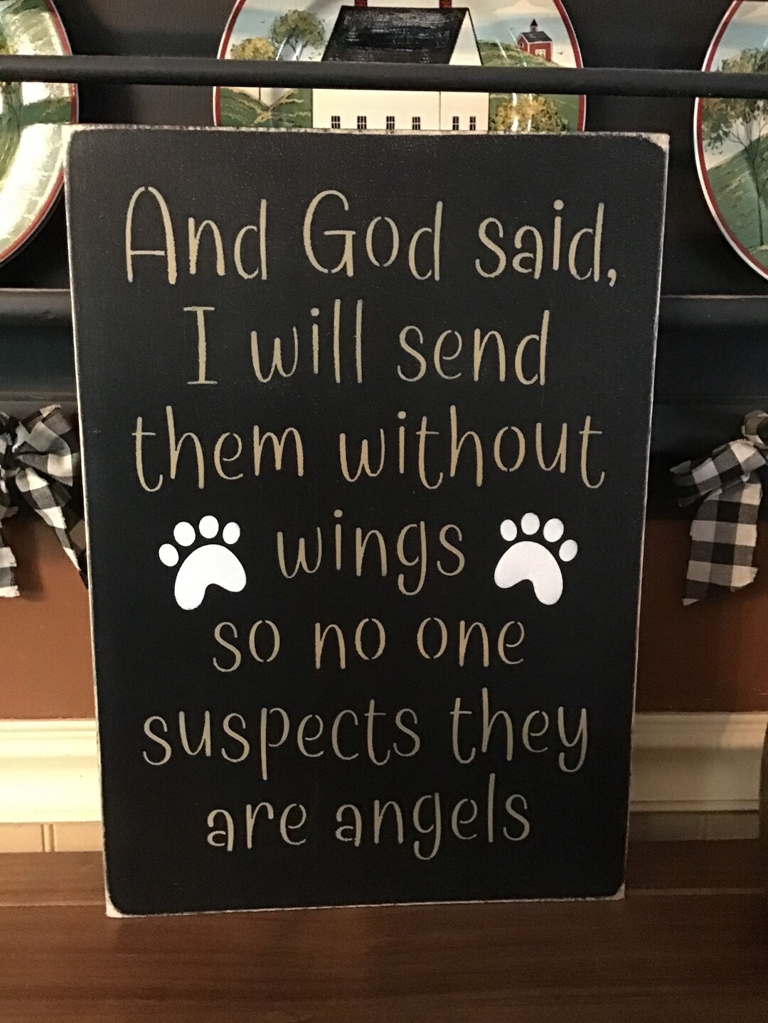 Dogs They Are Angels Primitive Wood Sign 12 X 16 - Etsy