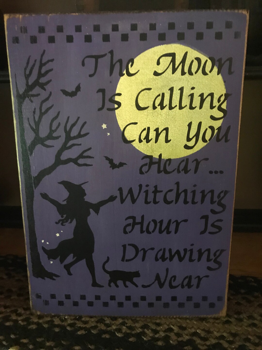 The Moon is Calling Halloween Wood Sign 12 X 16 - Etsy