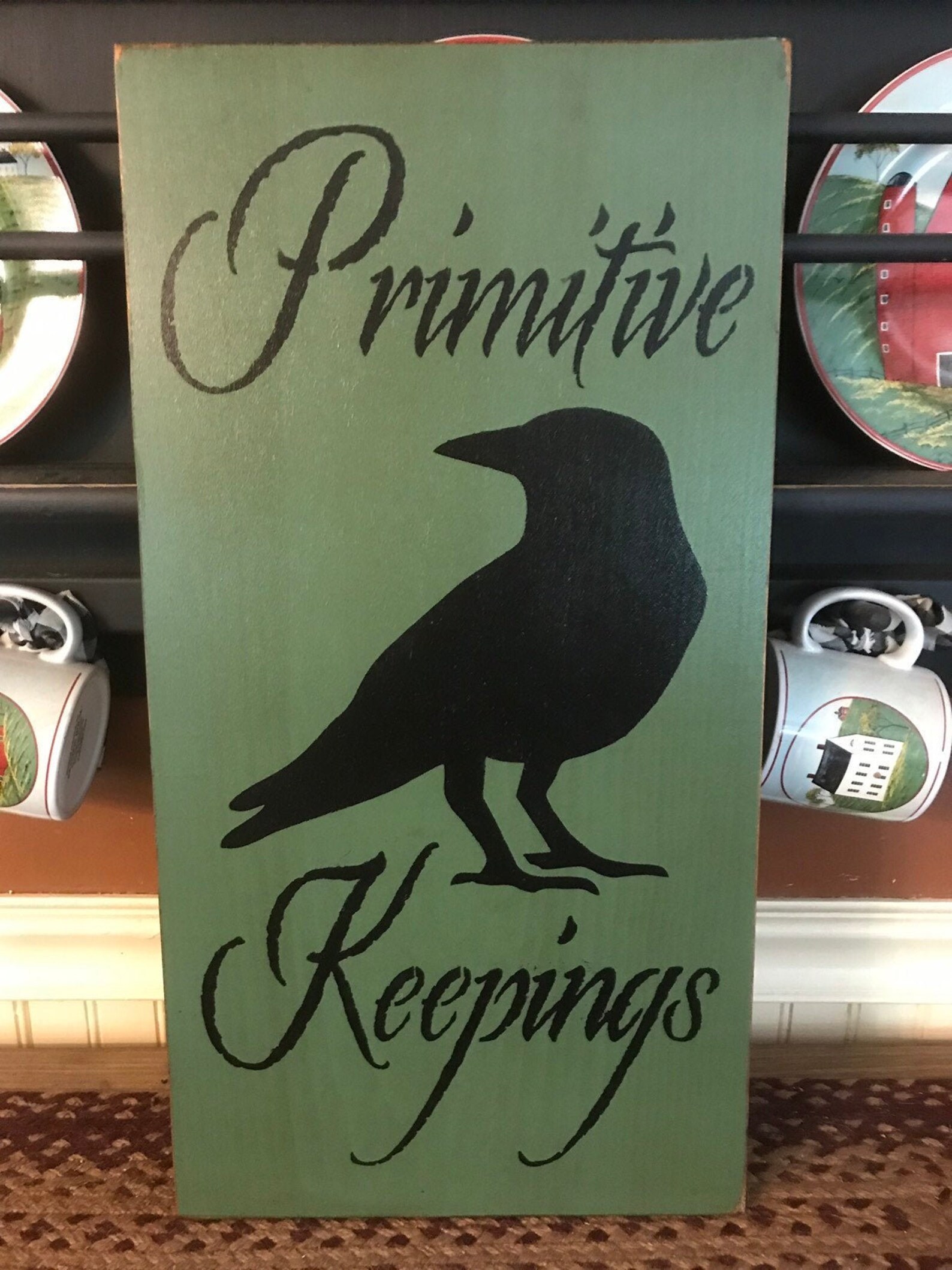 Primitive Keepings Crow Wood Sign 12 X 20 - Etsy