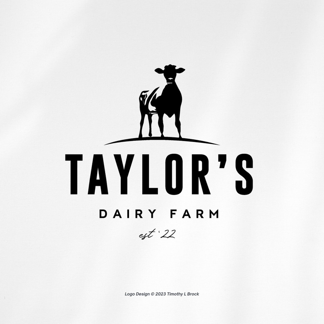 Dairy Farm Logo Design Custom Logo Design Farm Branding Package Cow ...