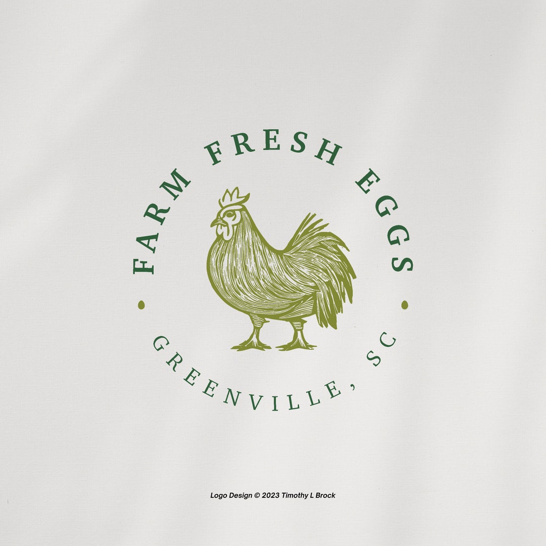Egg Farm Logo Design - Custom Logo Design - Chicken Farm Branding ...