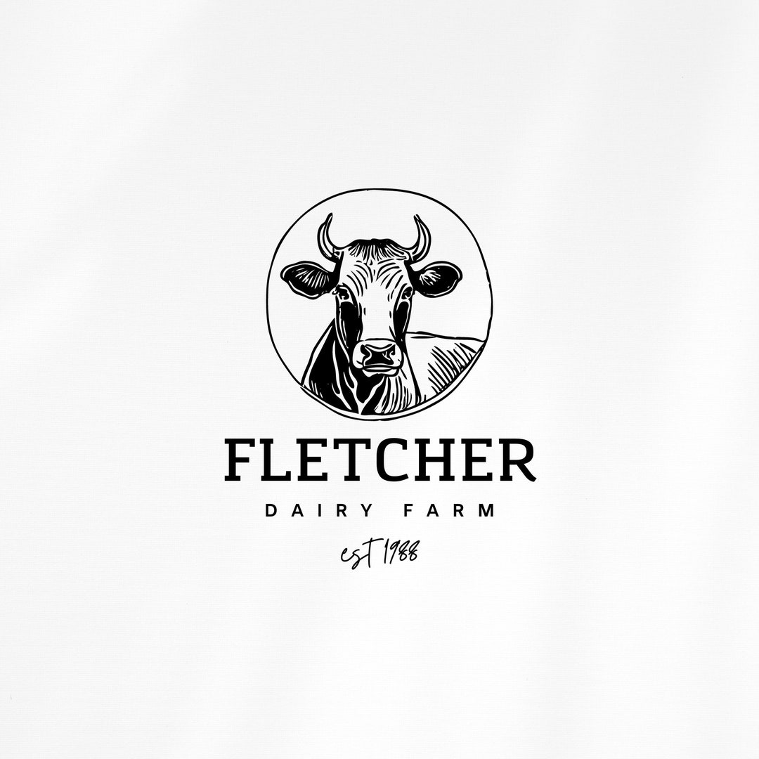 Dairy Cow Logo Design Custom Logo Design Dairy Farm Branding Package ...