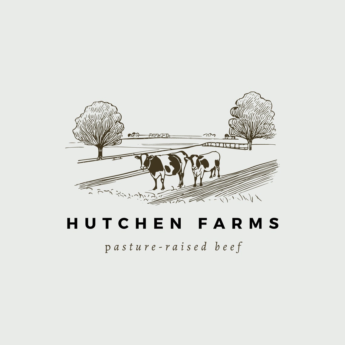 Pasture-raised Beef Farm Logo Design - Custom Farm Logo Design - Cattle ...