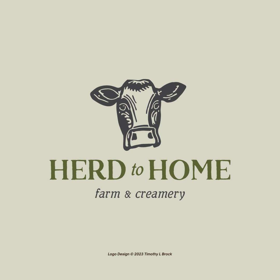 Farm & Creamery Logo Design - Custom Logo Design - Farm Branding ...