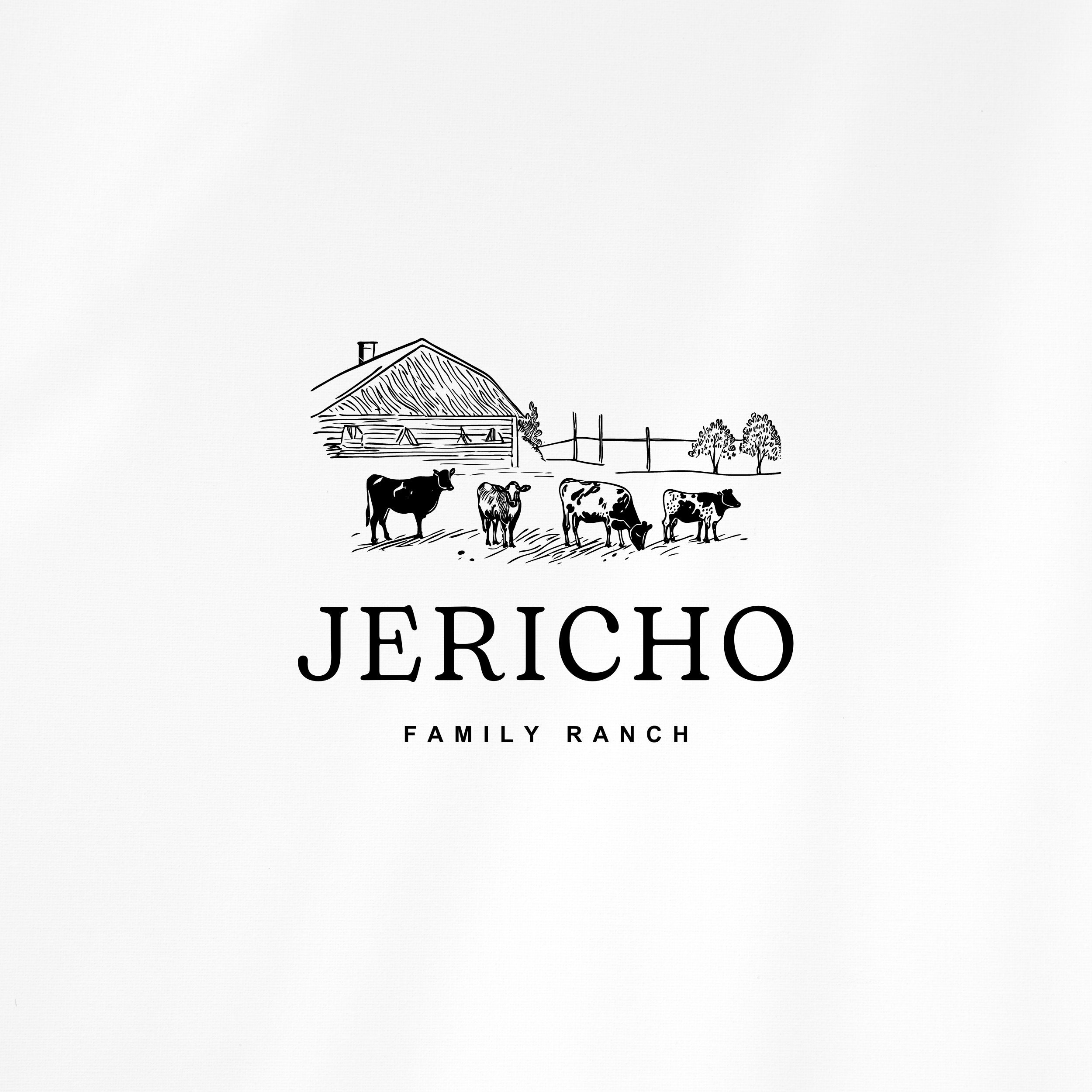 Family Ranch Logo Design - Cattle Drawing Logo - Custom Logo Design ...