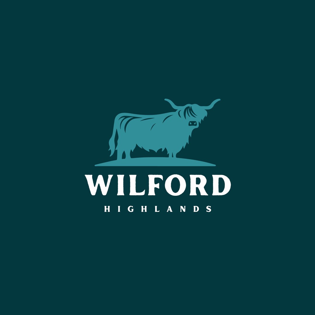 Highlands Cattle Farm Logo Design - Custom Branding - Cattle Co Logo ...