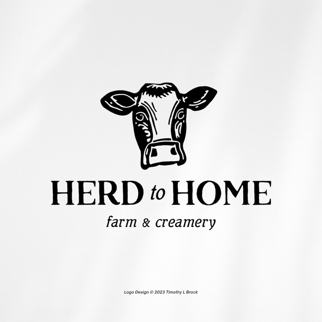 Farm & Creamery Logo Design Custom Logo Design Farm Branding Package ...