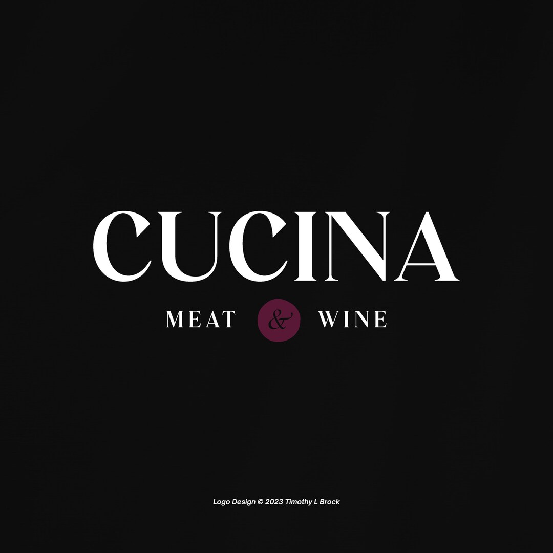 Fancy Restaurant Logo Design Package - Custom Logo Design - Meat & Wine ...