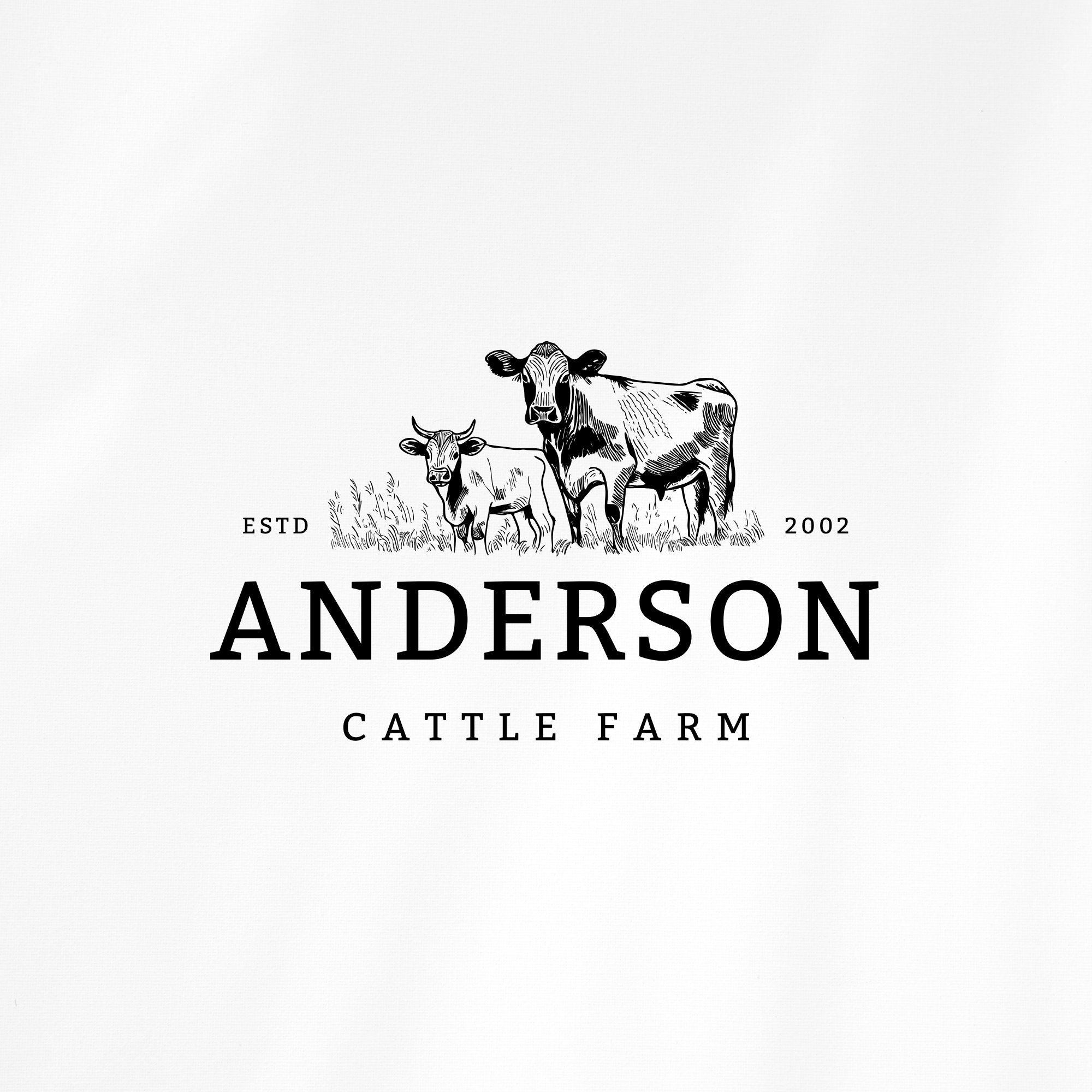 Cattle Farm Logo Design - Custom Farm Logo Design - Cattle Farm ...