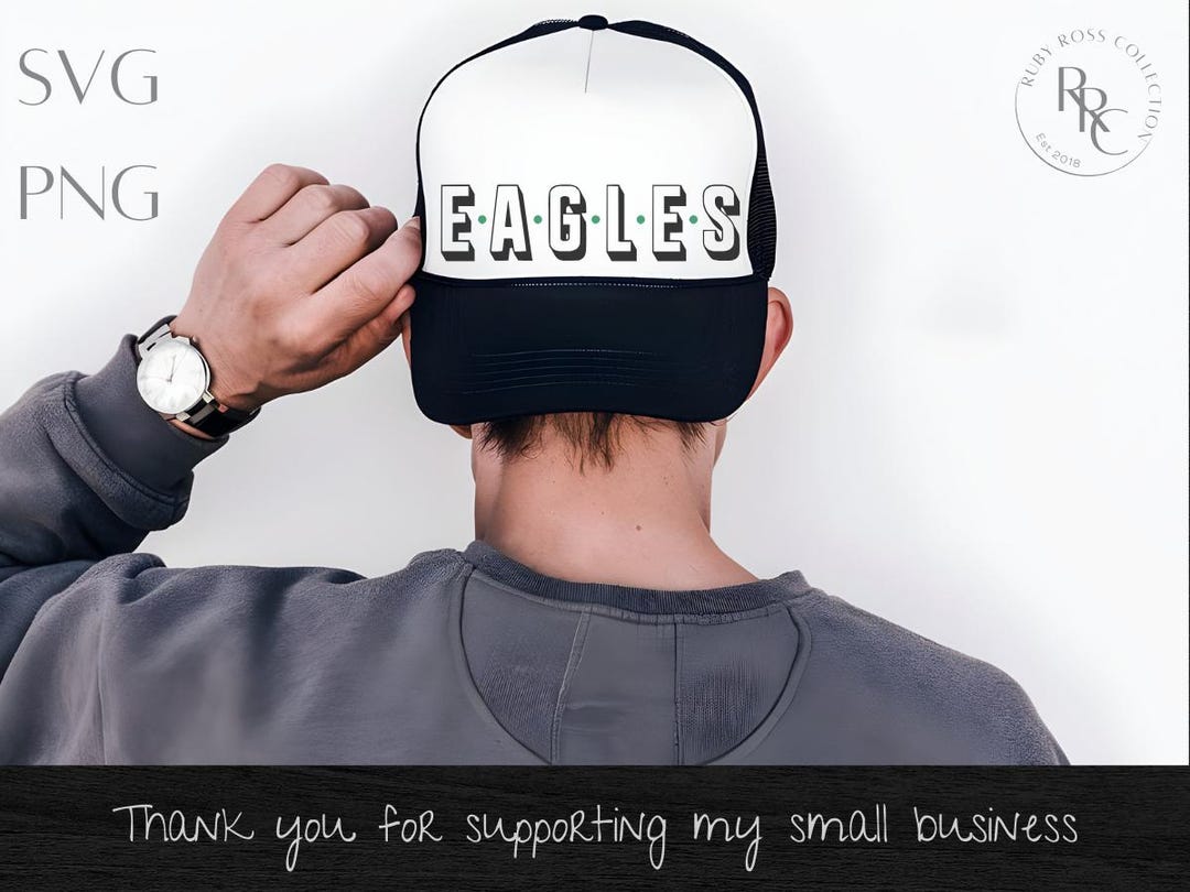 EAGLES SVG PNG Eagles Script 3 Layer Design Cut File for Shirts, Bags ...