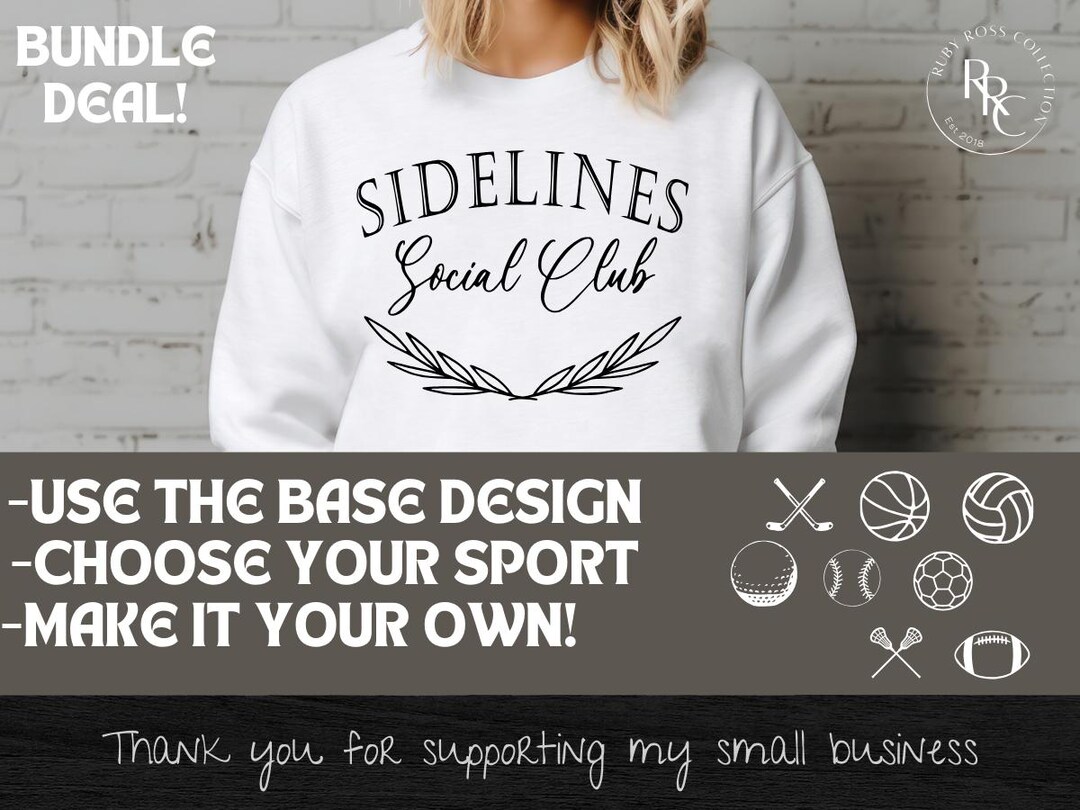 SIDELINES SOCIAL Club SVG Coquette Social Club Custom Sports Golf ...