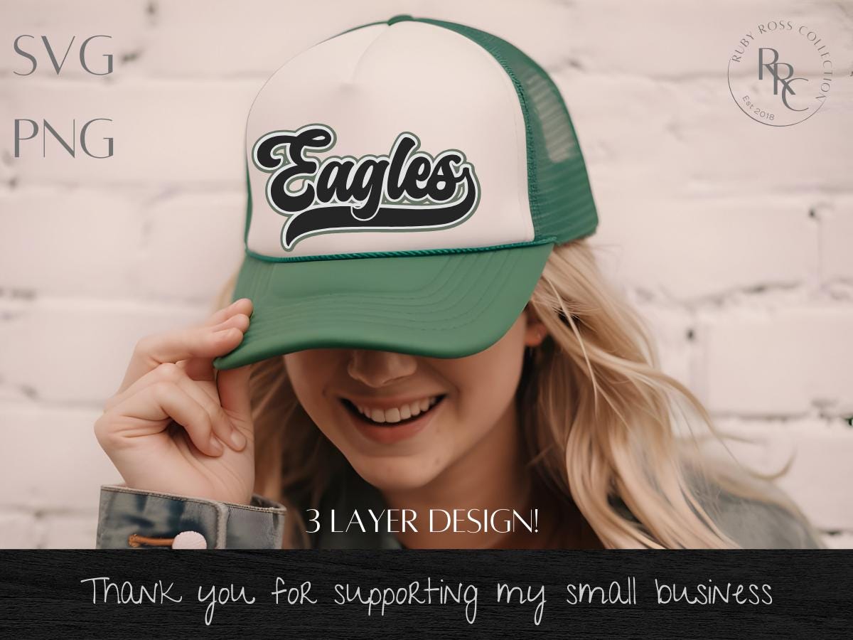 Eagles Script SVG PNG, 3 Layer Design Cut File - Etsy