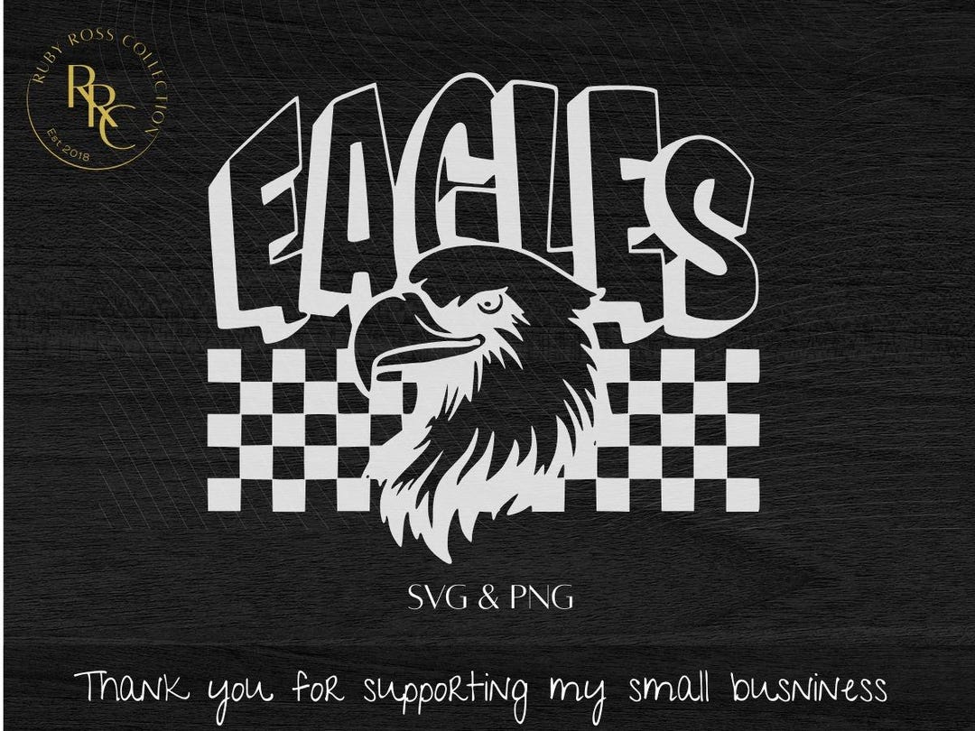 EAGLES SVG PNG Eagles Script 3 Layer Design Cut File for Shirts, Bags ...