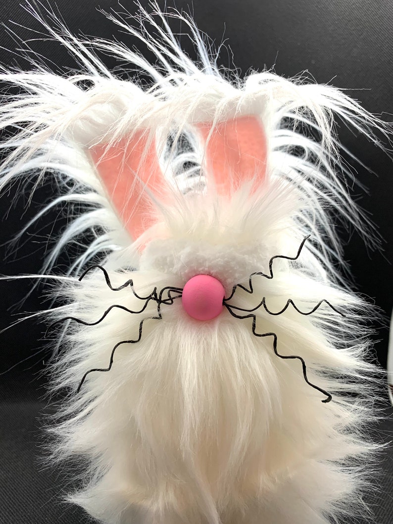 Bunny Gnomeeaster Bunny Gnome Angora Bunny Rabbit Gnome - Etsy