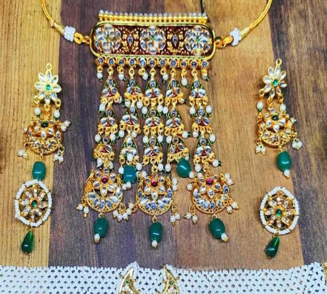 Full Rajputi Set Jewelry With Aad/ Rajputi Traditional - Etsy