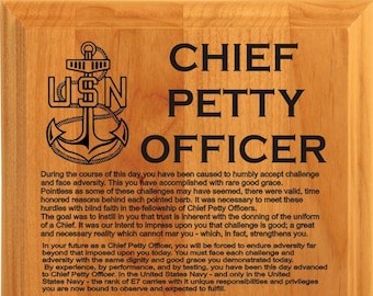 US Navy Chief Petty Officer Plaques - Chief Petty Officer Promotion ...
