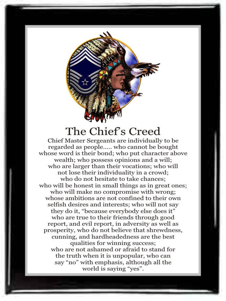Air Force Chief's Creed Plaque,air Force Plaque,military Plaque ...