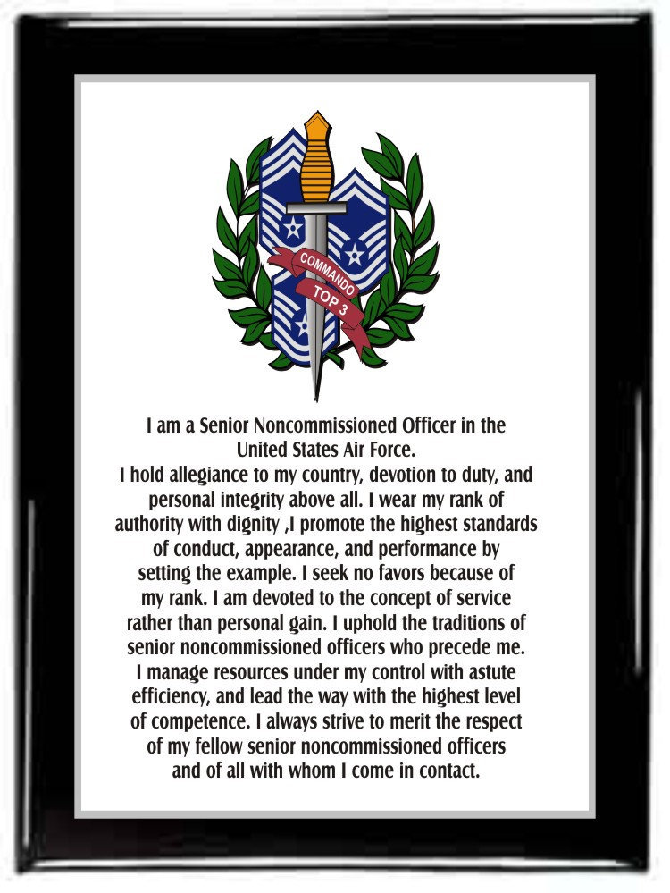 Commando Top 3 Creed,air Force Plaque,military Plaque,retirement Plaque ...