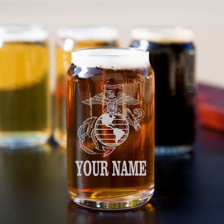 ARMY Can Glass,beer Can Glass,16 Oz Can Glass,military Gift,wedding ...