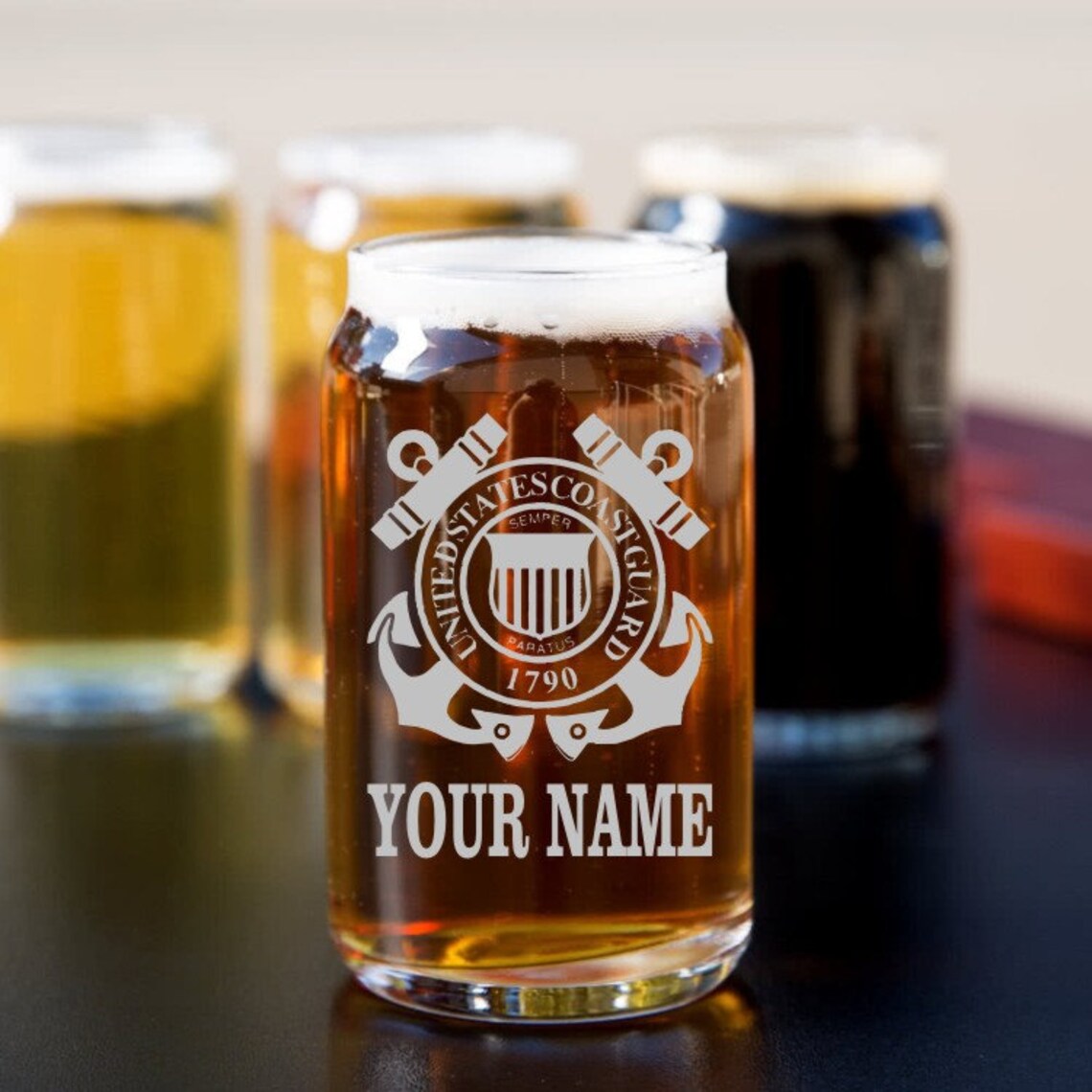 NAVY Beer Can Glass,beer Can Glass,16 Oz Can Glass,military Gift ...