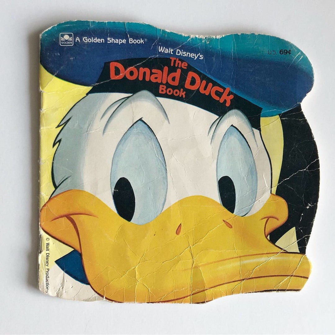 Vintage Disney Book, Walt Disney's Donald Duck Book, A Golden Shape ...