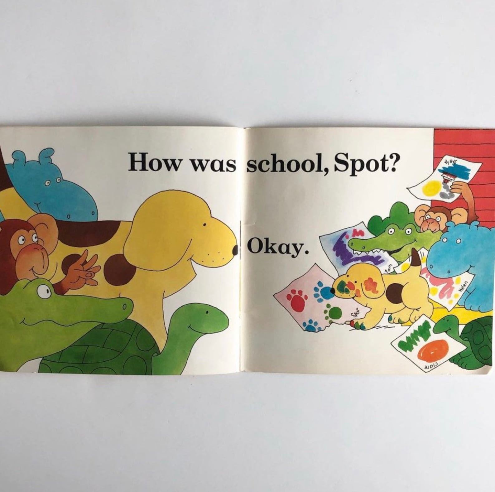 Spot Goes to School 1994 Spot the Dog Lift-the-flap book | Etsy