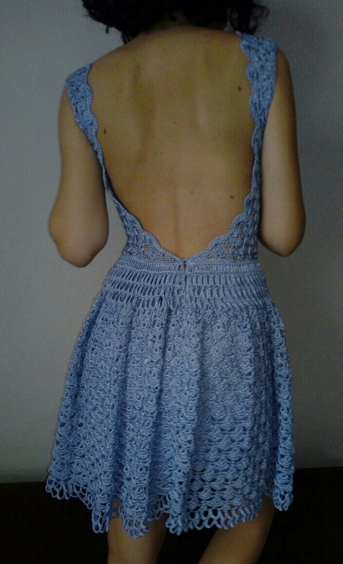 Sexy Dress Silk Crochet Dressblue Crochet Dressss Boho - Etsy