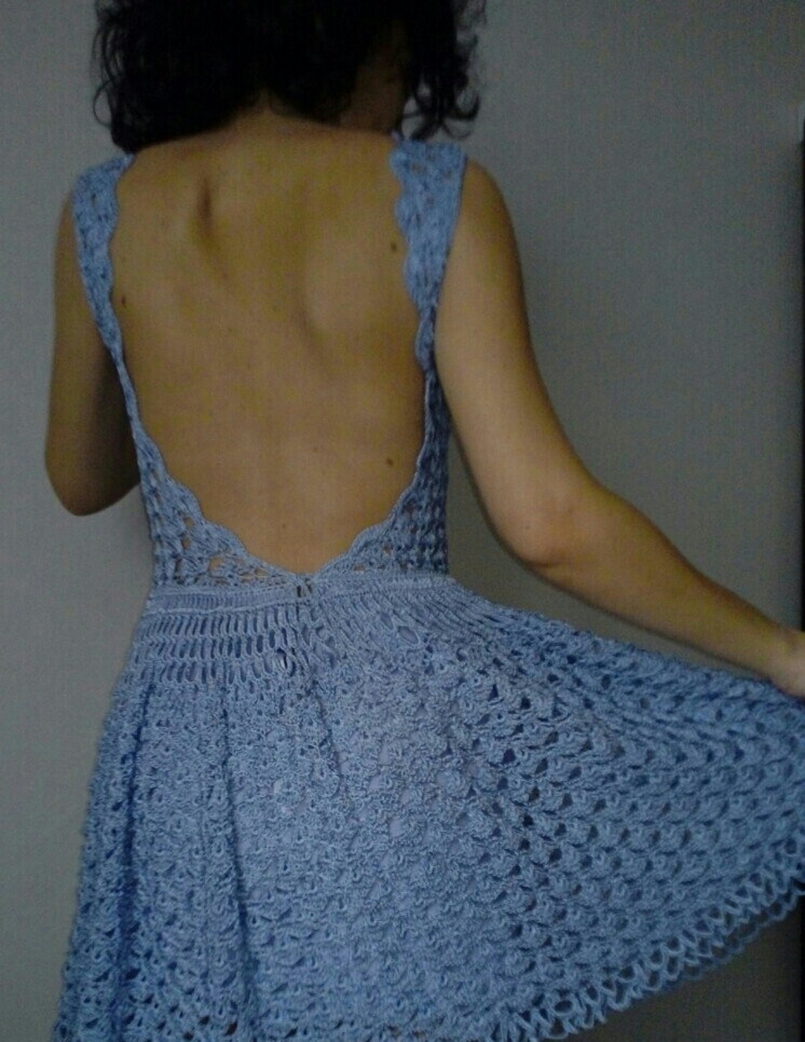 Sexy Dress Silk Crochet Dressblue Crochet Dressss Boho - Etsy