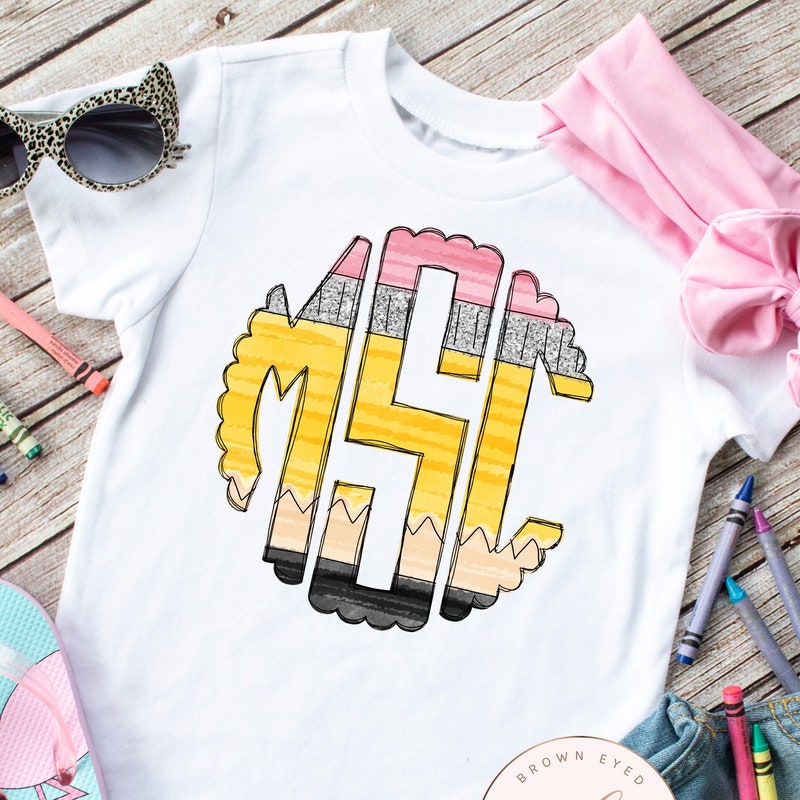 School Monogram - Etsy