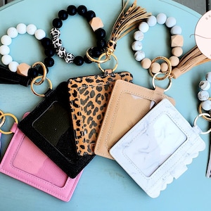 Keychain Wallet With Wristlet Bangle Bracelet, Keyring Bangle, Key ...