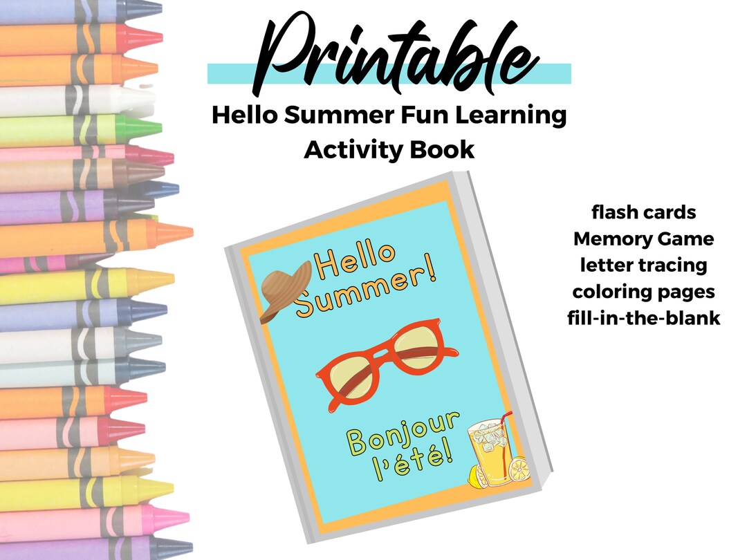 Printable Summer Kids Activity and Learning Book - Etsy