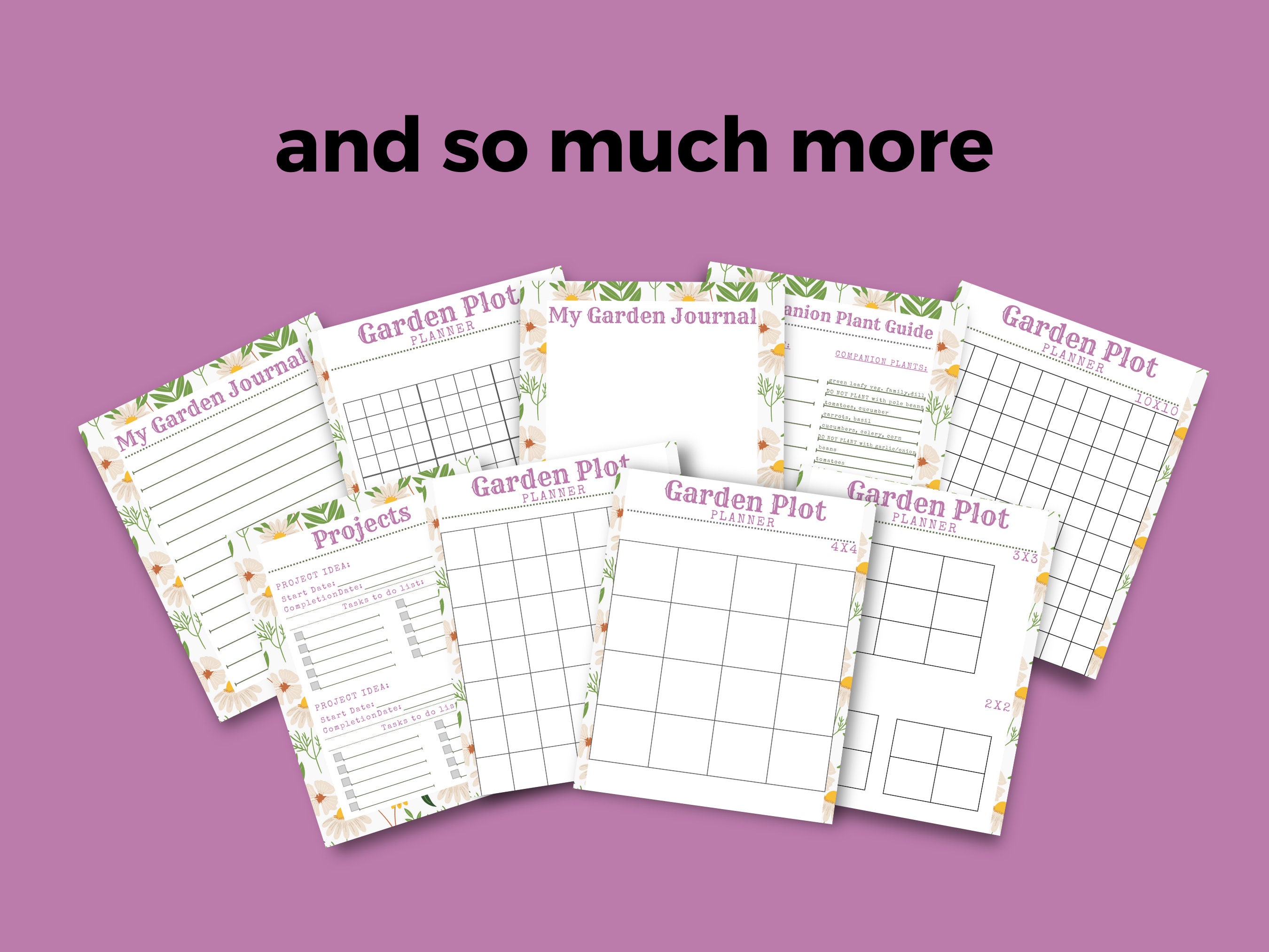 Printable Garden Planner - Focus on Monthly Tasks - Etsy