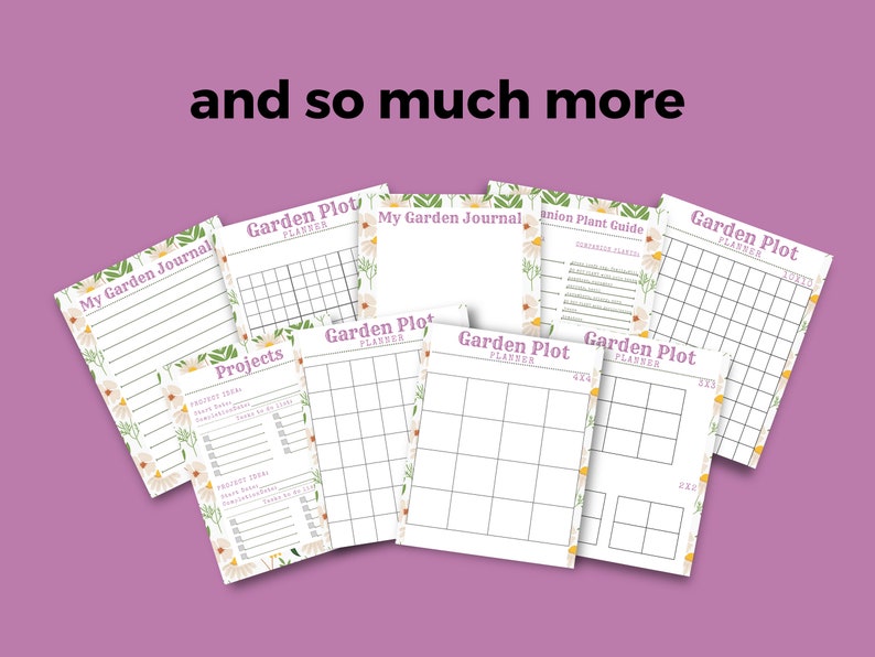 Printable Garden Planner - Focus on Daily Tasks - Etsy