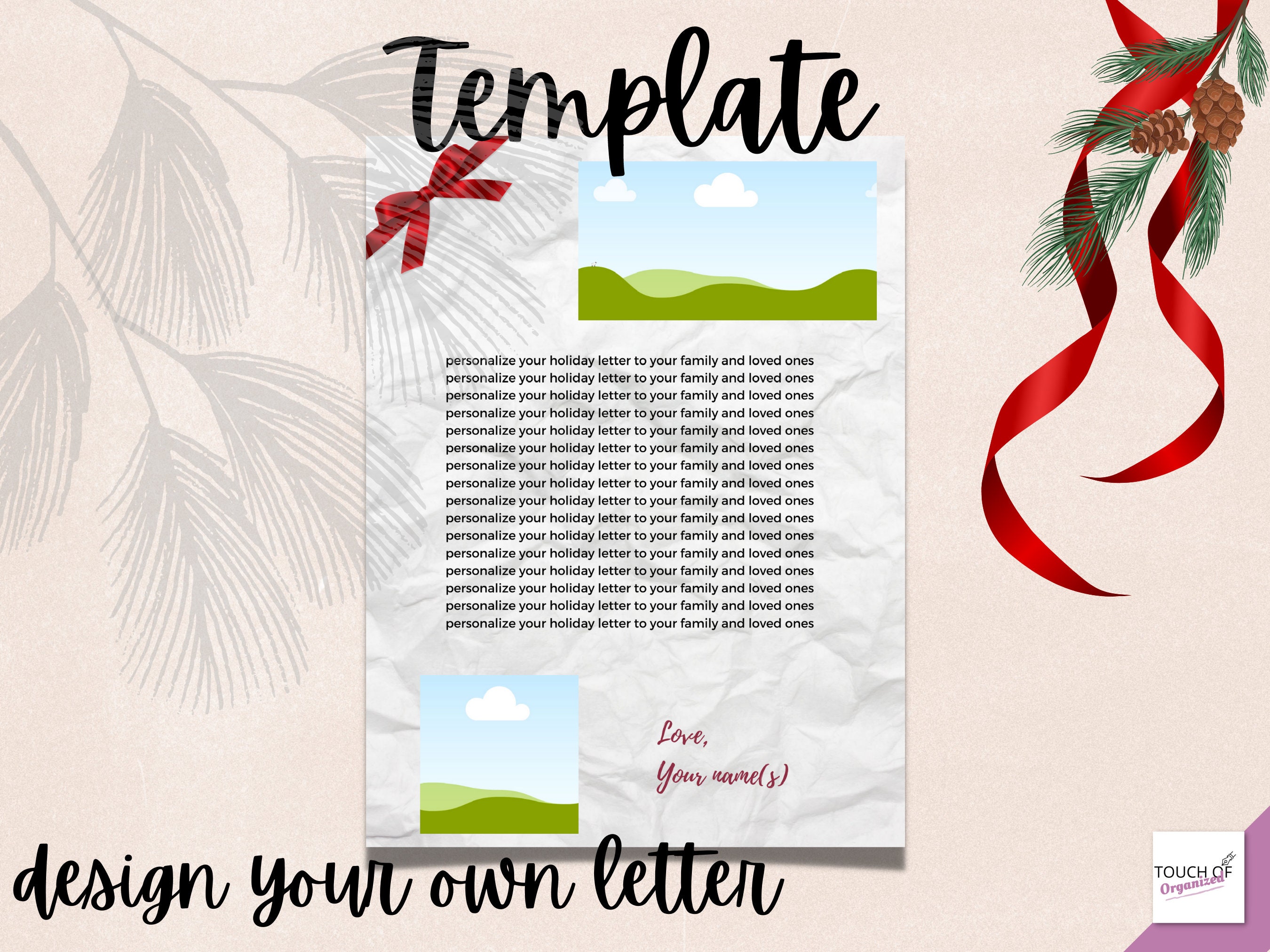 Canva Holiday Letter Template - Etsy