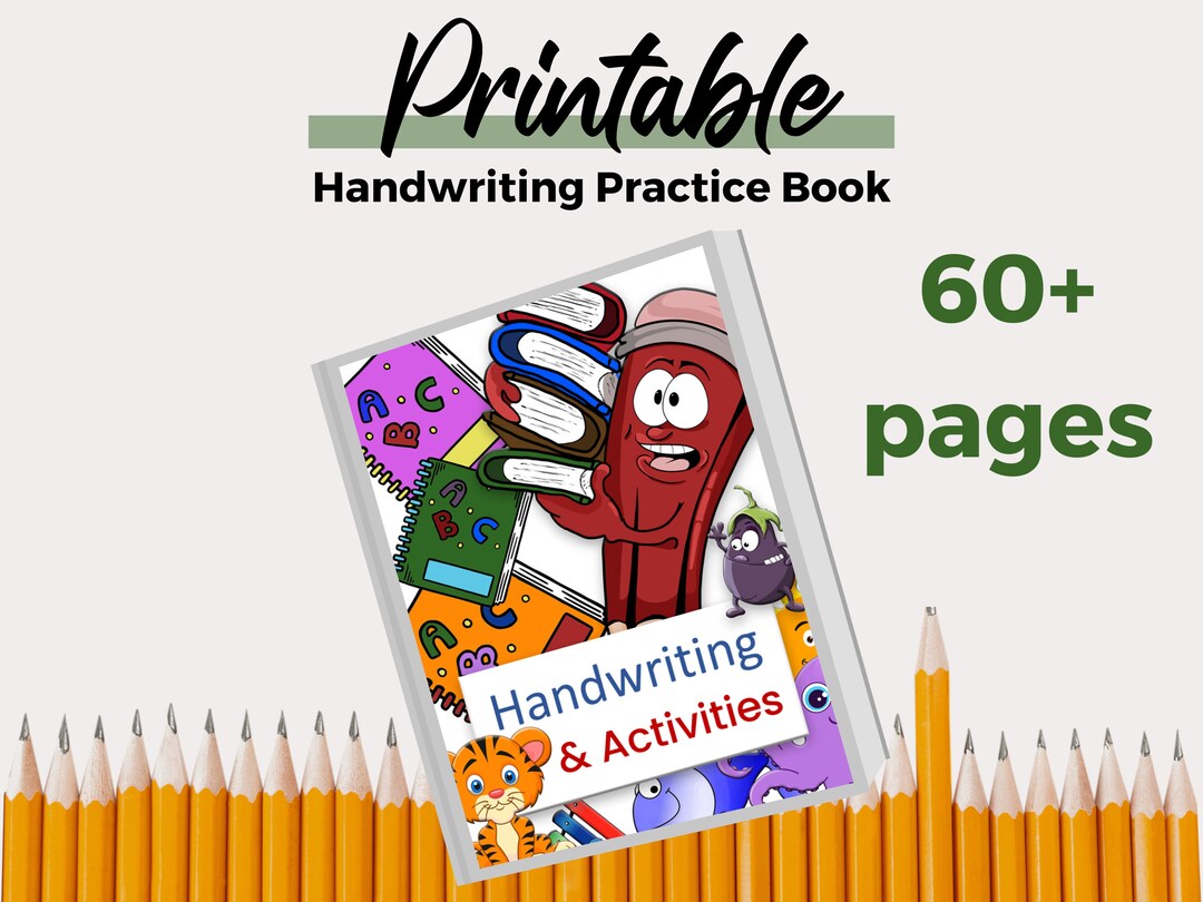 Printable Handwriting Activity and Coloring Book for Kids - Etsy
